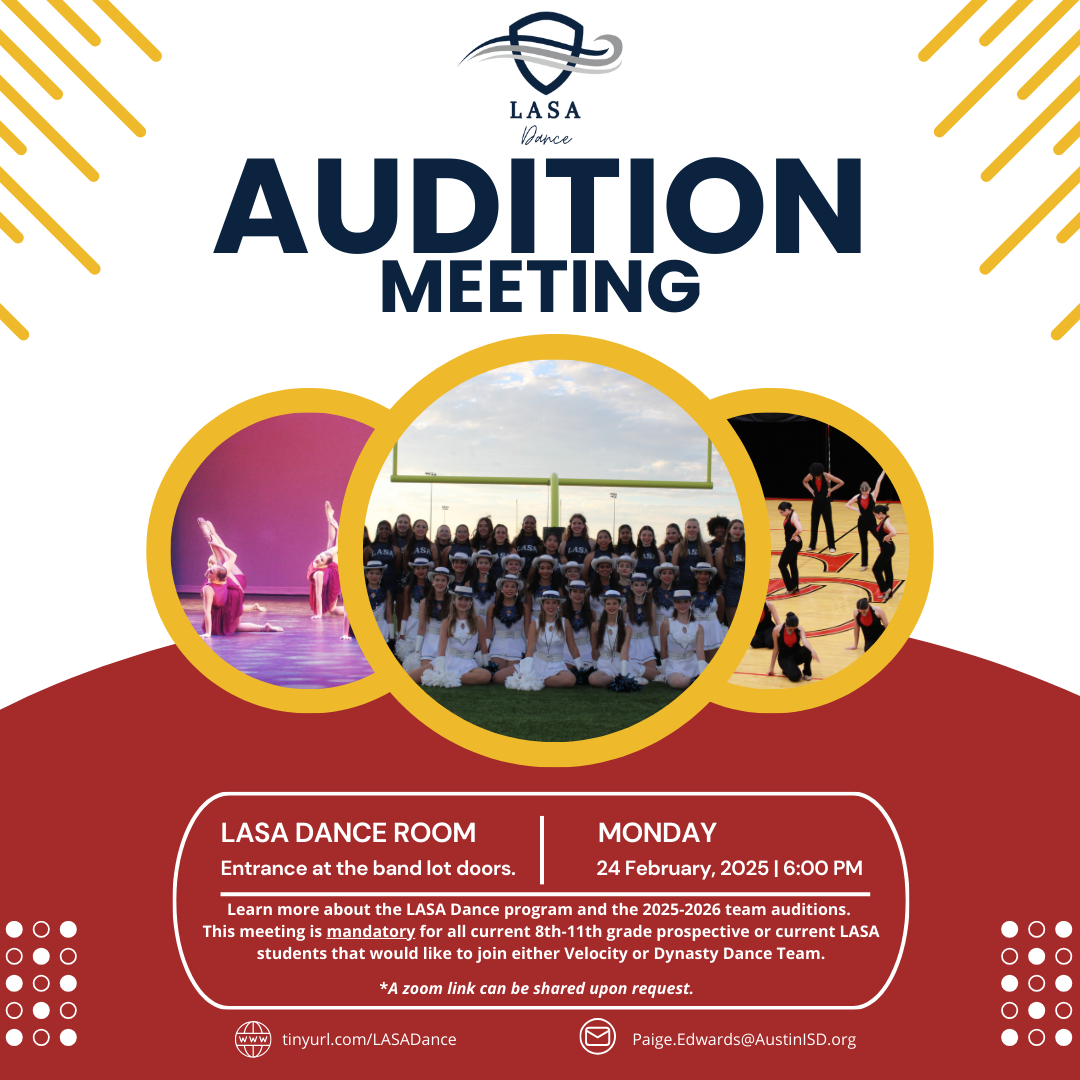 PFLASA | LASA Dance 2025-26 Team Audition Meeting